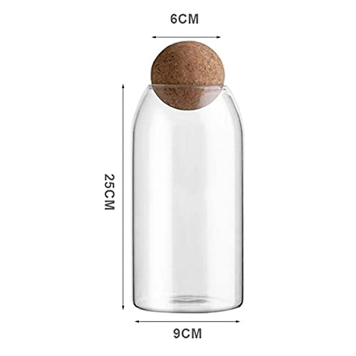 SPERKY Coffee Containers Clear Glass Storage Jar With Cork Lid Bottle Sealed Tank Tea Can Cereal Coffee Creative Decoration Airtight Canister Set