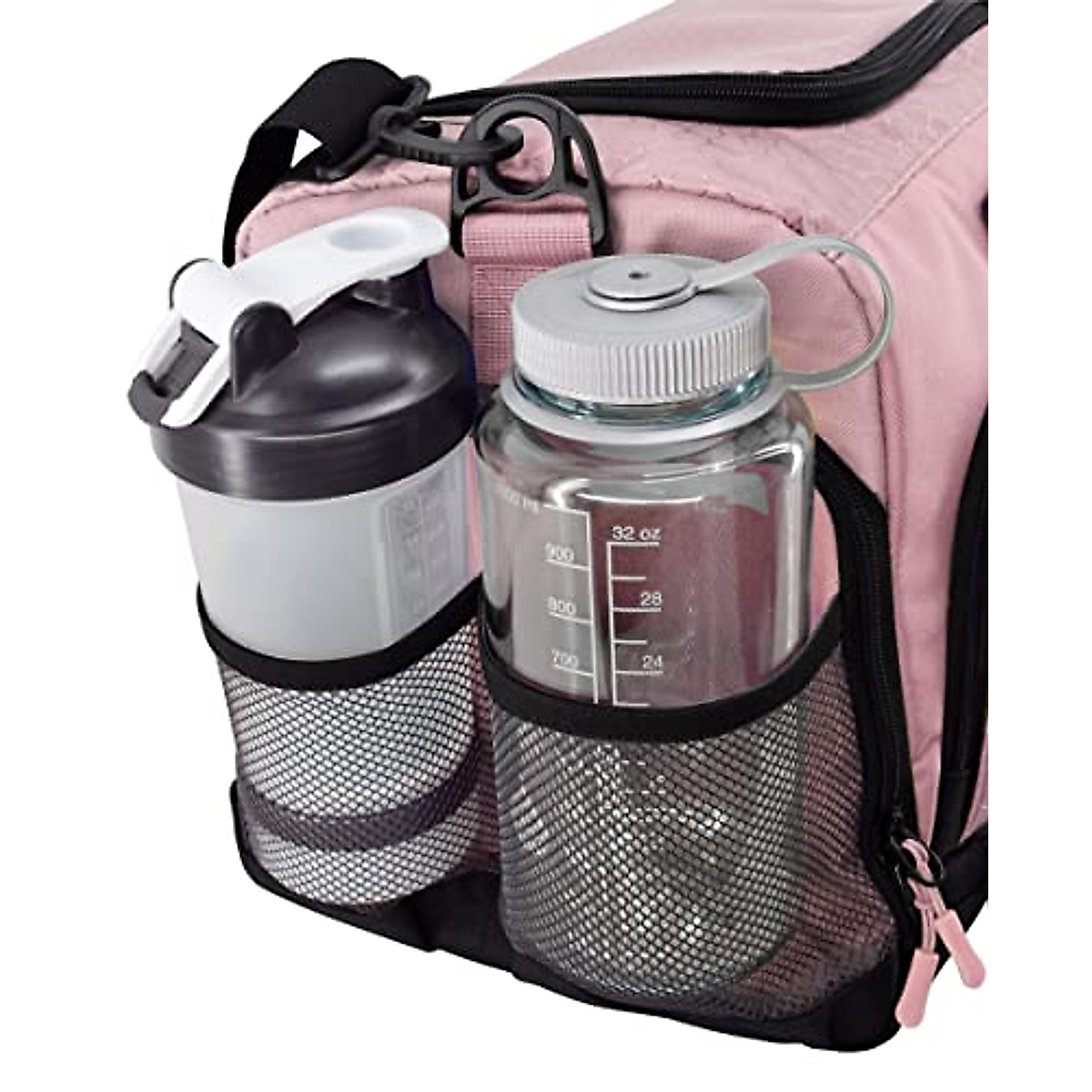 Ultimate Gym Bag 2.0: The Durable Crowdsource Designed Duffel Bag with 10 Optimal Compartments Including Water Resistant Pouch (Pink, Medium (20"))