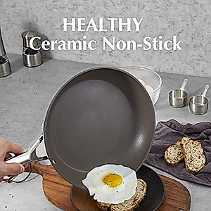 Rockurwok 6 Pcs Ceramic Nonstick Cookware Set, Durable Pots and Pans Set, Inducton, Dishwasher & Ovens Safe, Free of PFAS & PTFE, Sapphire Blue