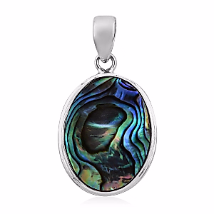 Shop LC Abalone Shell 925 Sterling Silver Solitaire Pendant Jewelry Gifts for Women Birthday Gifts