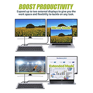 GearIT Keyboard 11-in-1 Hub Docking Station USB-C PD 100W | USB-C 3.1 | x3 USB-A 3.1 | HDMI 4K | SD and MicroSD 3.0 | VGA | RJ45 Ethernet | 3.5mm Audio