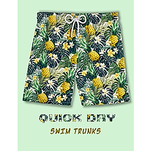 KBVOT Mens Swim Trunks with Compression Liner 7 inch Inseam 2 Pack Quick Dry Stretch Beach Shorts Bathing Suits Swimwear