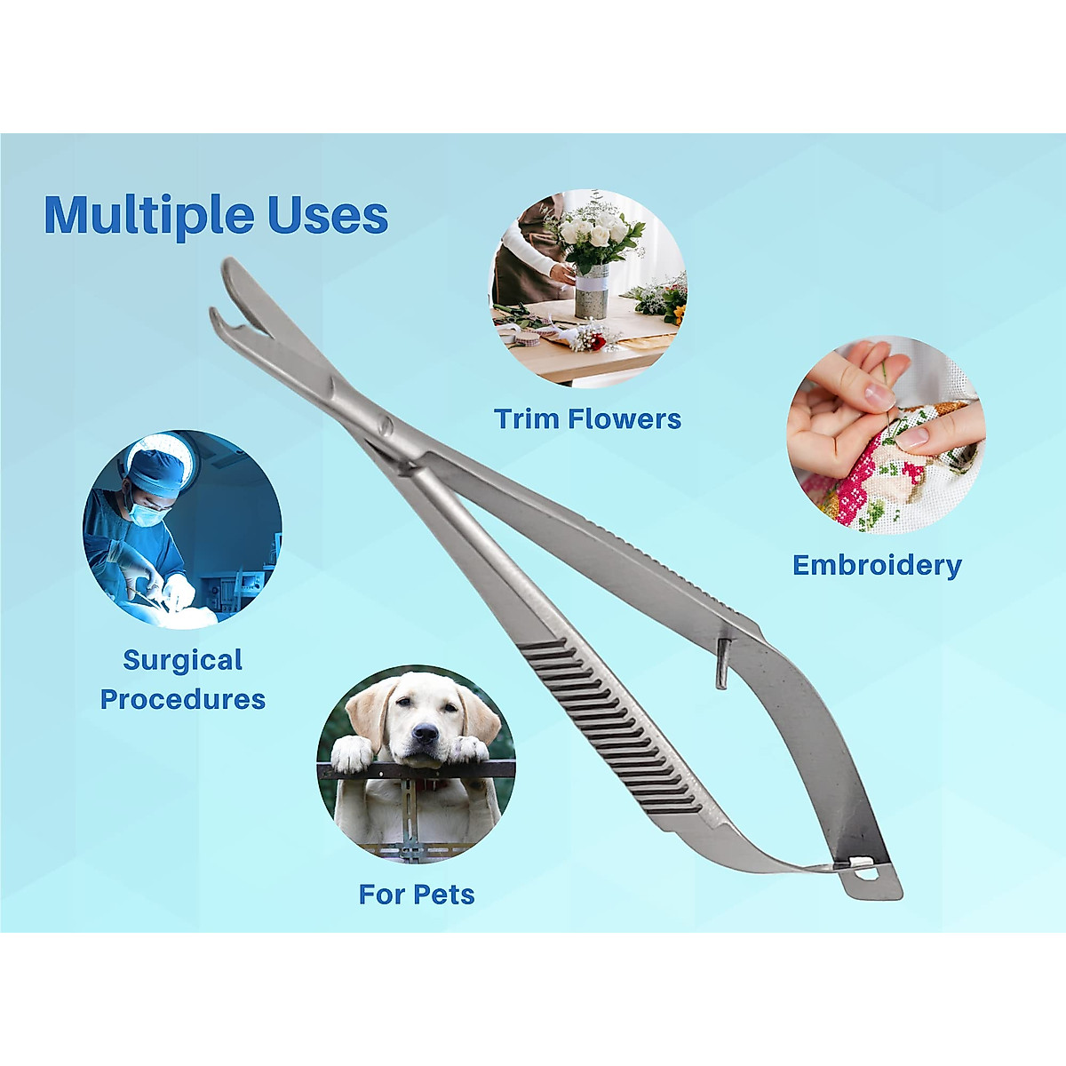 Spring Action Micro Snip Stitch Removing Castroviejo Scissors 5.5 Inches for Fine Stitch Removal, Embroidery, and Micro Surgical Sutures by Artman Instruments