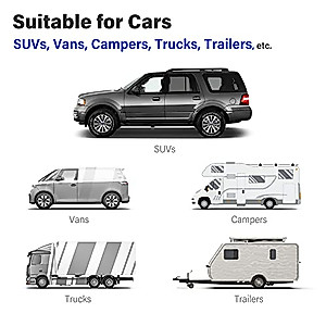 Nuoenx Solar Wireless Backup Camera for Truck, 3Mins No Wiring Installation, 6700 Solar Powered Battery Car Back Up Camera System with 7" Monitor, IP69K Waterproof License Plate Camera for Trailer/RV