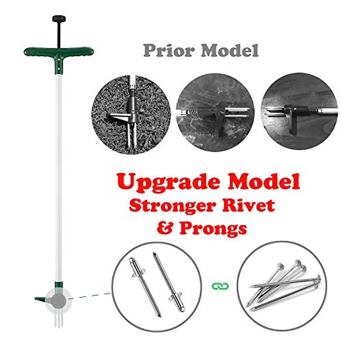 Walensee Weed Puller, Stand Up Weeder Hand Tool, Long Handle Garden Weeding Tool with 3 Claws, Hand Weed Hound Weed Puller for Dandelion, Standup Weed Root Pulling Tool and Picker, Grabber (1 Pack)