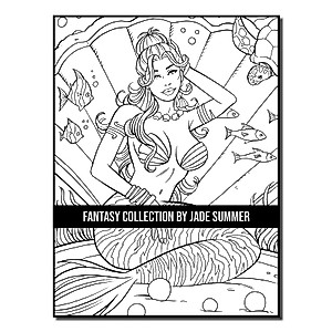 Fantasy Collection: An Adult Coloring Book with 100+ Incredible Coloring Pages of Mermaids, Fairies, Vampires, Dragons, and More!