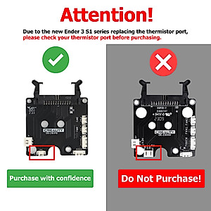 CR Official Sprite Extruder Heater Block Kit High Temperature 300℃ Compatible with Ender 3 S1 Pro/Ender 3 S1/ CR10 Smart Pro, Titanium Heatbreak Plated Copper Nozzle