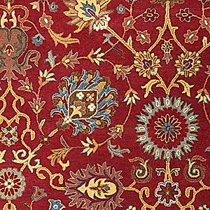 SAFAVIEH Heritage Collection 8' x 10' Red HG655A Handmade Traditional Oriental Premium Wool Area Rug