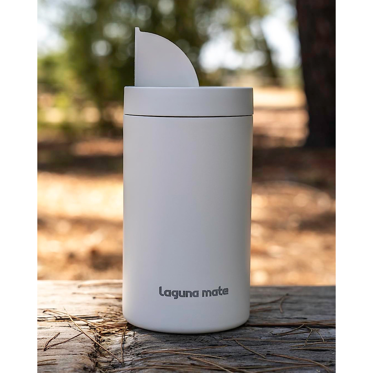 Laguna Mate Yerbero Yerba Mate Container with Easy to Open Twist Cap and Pour Spout - Container for Sugar and Coffee Dispenser - Yerbero Para Mate - Yerbera de Mate (White)