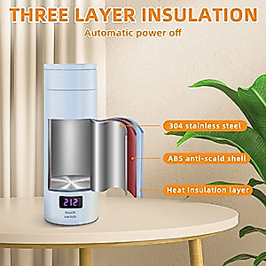 GearRoot Travel Electric Kettle, 380ml Small Portable Electric Tea Kettle Water Boiler, Fast Boil and Auto Shut Off Hot Water Kettle, 4 Temperature Mode …