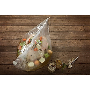 Large Turkey Brine Bags Heavy Duty for Turkey or Ham XL, 2 pack, with Cooking Twine
