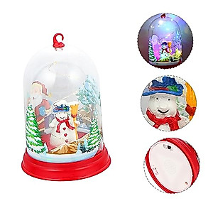 Gadpiparty Christmas Glow Night Lights Christmas Snow Globes Mini Christmas Tree Kids Decor Christmas Candle Lantern Xmas Party Bag Filler Light up Snow Globe Lantern Xmas Table Lamp Desktop