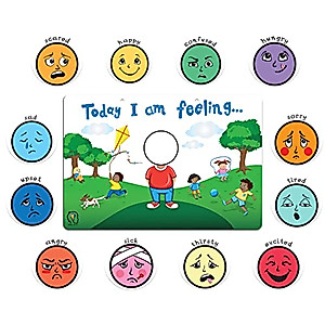 Today I am Feeling Chart Feelings and Emotion Magnetic Chart Communication aid for Speech Delay Non Verbal Children with Autism, Special Needs ADHD