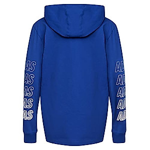 adidas Boys' Long Sleeve Innovation Hooded Tee, Team Royal Blue, Large (14/16)