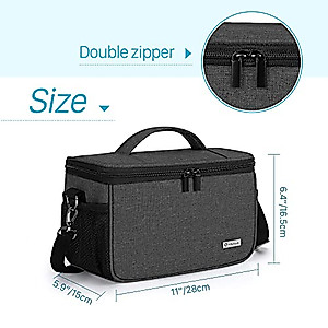 Yarwo Medicine Organizer for Pill Bottle and First Aid Kits, Small Medicine Storage Bag Empty for Emergency Medical Supplies, Ideal for Family, Office, Car, Travel, Outdoor, Camping, Hiking, Black