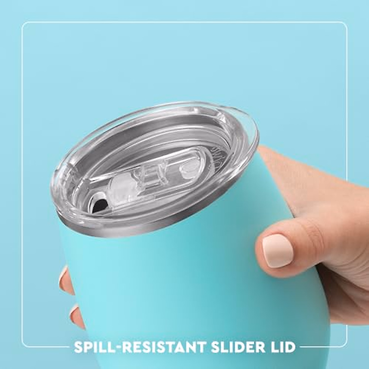 Swig Life 14oz Wine Tumbler with Lid, Stainless Steel, Dishwasher Safe, Portable, Triple Insulated Wine Cup, Glitter Tumbler, Glitter Gifts (Confetti)