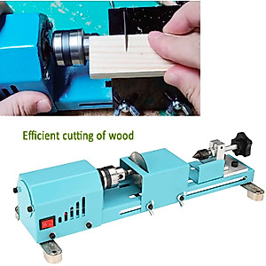 Mini Lathe Wood Lathe Machine Multi-Purpose Type Lathe Milling Cutting Grinding Polishing Professional Table Top Lathe Tool Kit