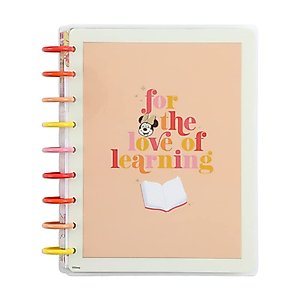 Happy Planner Disney 12-Month Teacher Planner, July 2023–June 2024, Daily, Weekly, and Monthly Disc-Bound Pages, Vertical Layout, Sunny Minnie Theme, Classic Size, 7 Inches by 9 1/4 Inches