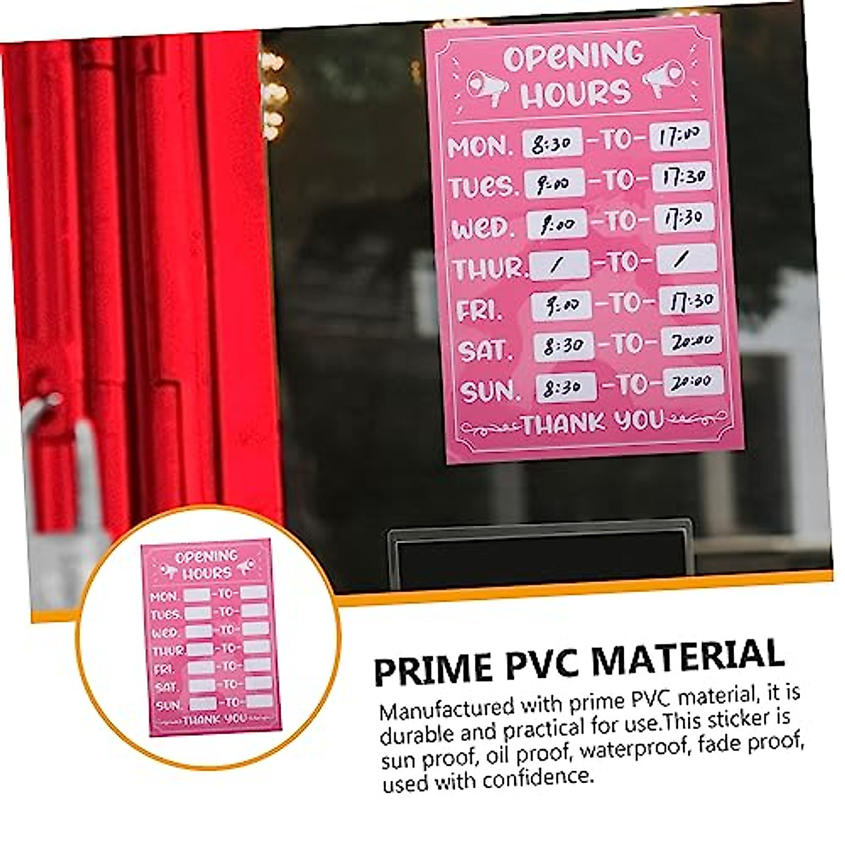 Ciieeo 3pcs business hours sign hours of operation signs open signs for business store open signs business hours door closed open hour labels neon open sign variable customize office pvc