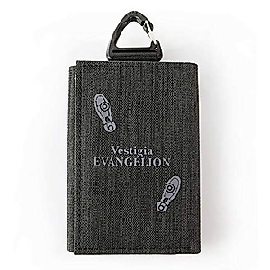 Miss Sapato Women's Tri-Fold Wallet, Mini with Carabiner, RADIO EVA, Red