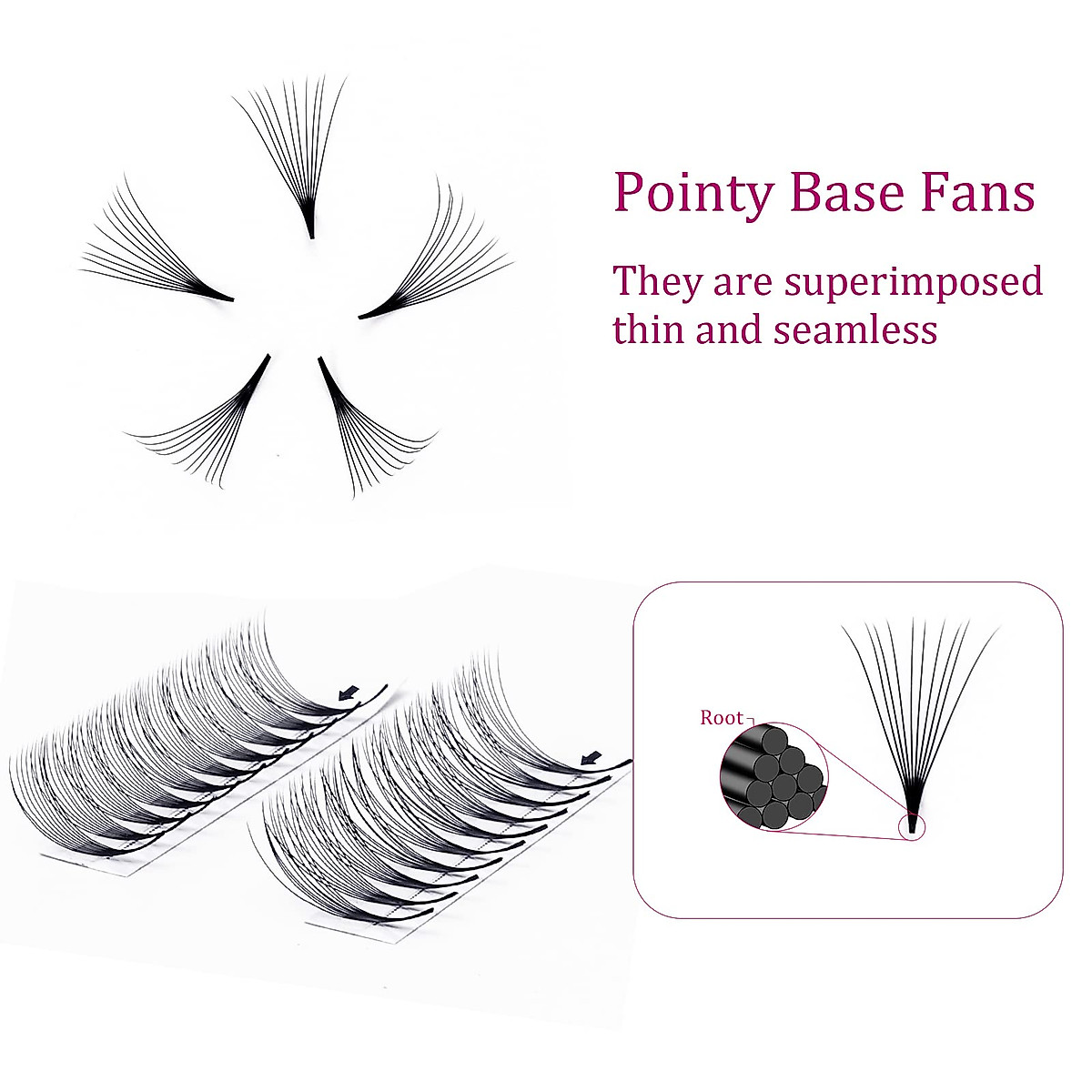Premade Fans Eyelash Extensions 10D Lash Extensions Premade Fans 0.05 0.07 Thickness Pre Fanned Volume Lash Extensions C D Curl by FADLASH (10D-0.07-D, Mix 8-14mm)