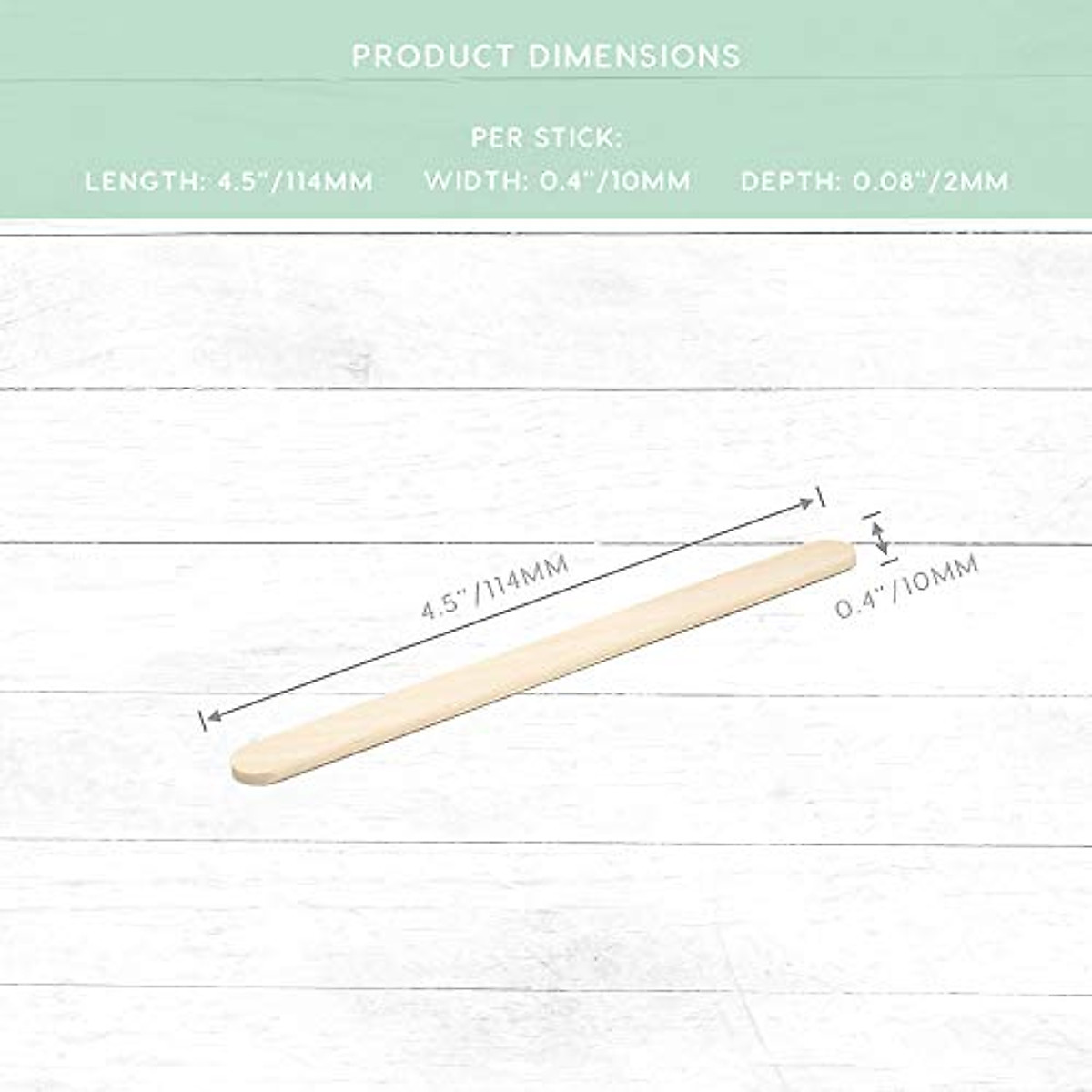 PopsicleLab Popsicle Sticks (200 Pieces / 4.5" Length), Food Grade 100% Natural Birch Wood Ice Cream Sticks, Eco-Friendly Wooden Craft Sticks, Reusable Ice Pop Sticks, DIY Crafting Popsicle Stick