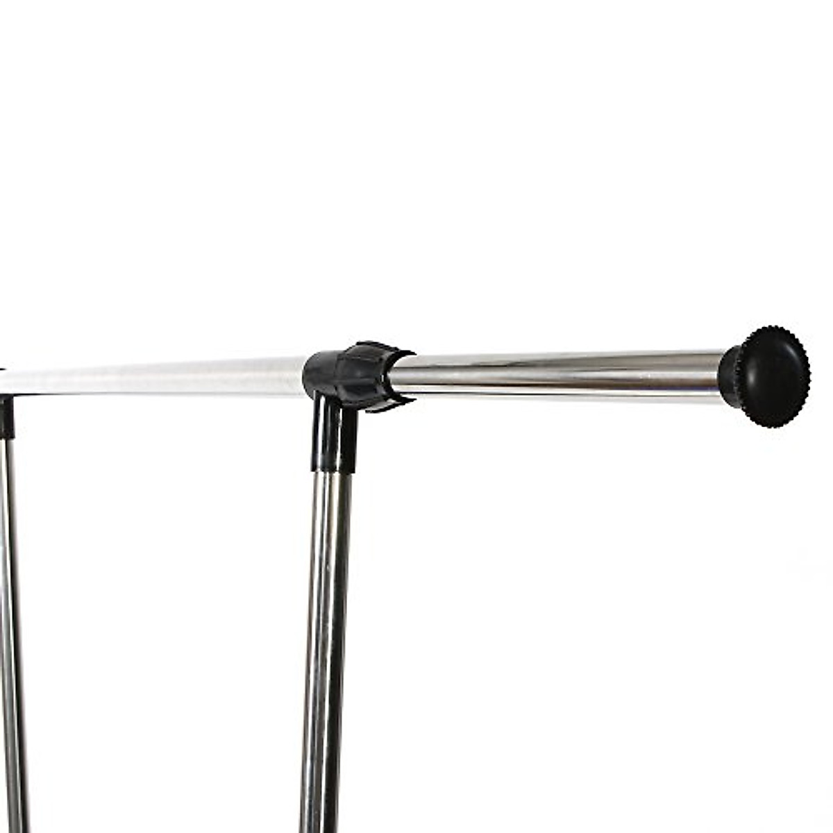 Clothing Garment Rack, Stainless Steel Clothes Rack,Adjustable Height Garment Clothes Dress Coats Jackets Hanging Rail Rack Storage Robust Hanging Rail for Coats, Shirts, Dresses, Scarves, Bags,Silver (Single-bar,B)