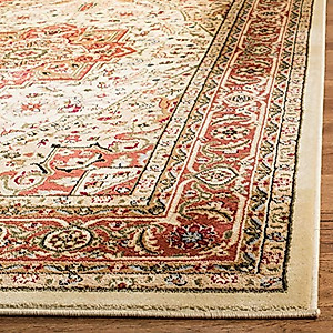 SAFAVIEH Lyndhurst Collection Area Rug - 6' x 9', Ivory & Rust, Traditional Oriental Design, Non-Shedding & Easy Care, Ideal for High Traffic Areas in Living Room, Bedroom (LNH330R)