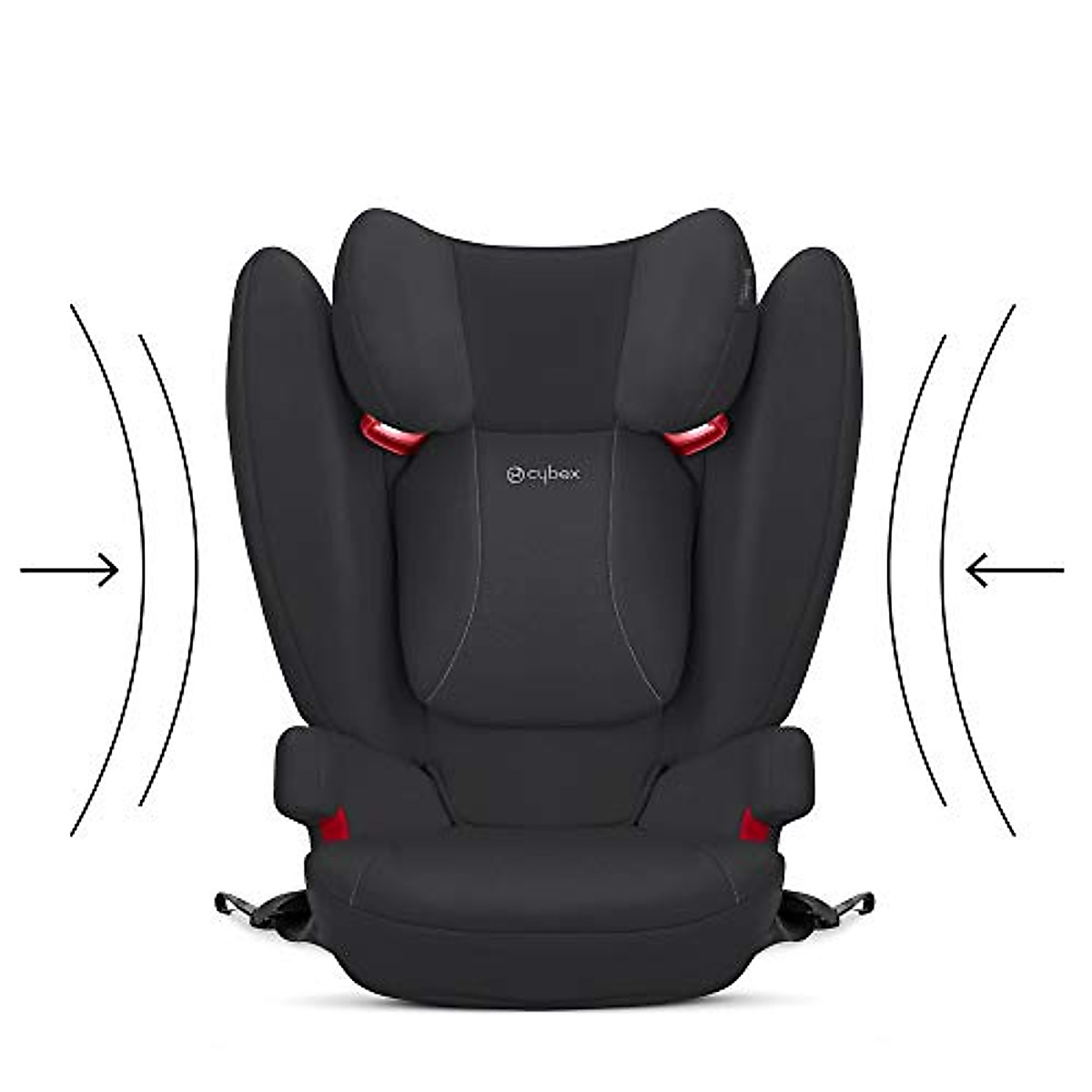 CYBEX Solution B-Fix High Back Booster Seat, Lightweight Booster Seat, Secure Latch Installation, Linear Side Impact Protection, 12-Position Adjustable Headrest, for Kids 40-120 Lbs, Volcano Black