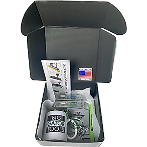 Tap Gift Set- 2 tools, 2 carpenter pencils, mug, can cooler, stickers + more-10 piece assortment - Fun gift for men or women - birthday anniversary holiday Christmas get well Big Gator drill + tap