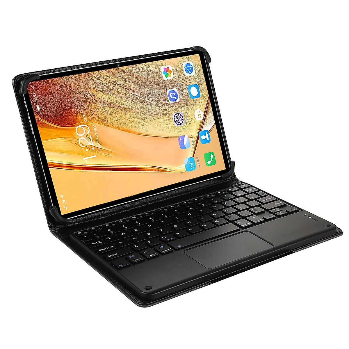 GLOGLOW 10. 1 Inch Tablet, Support 128GB Memory USB C Fast Charging 2 in 1 FHD Tablet 4G Network 100‑240V 8 Core CPU for Work for Android 12 (US Plug)