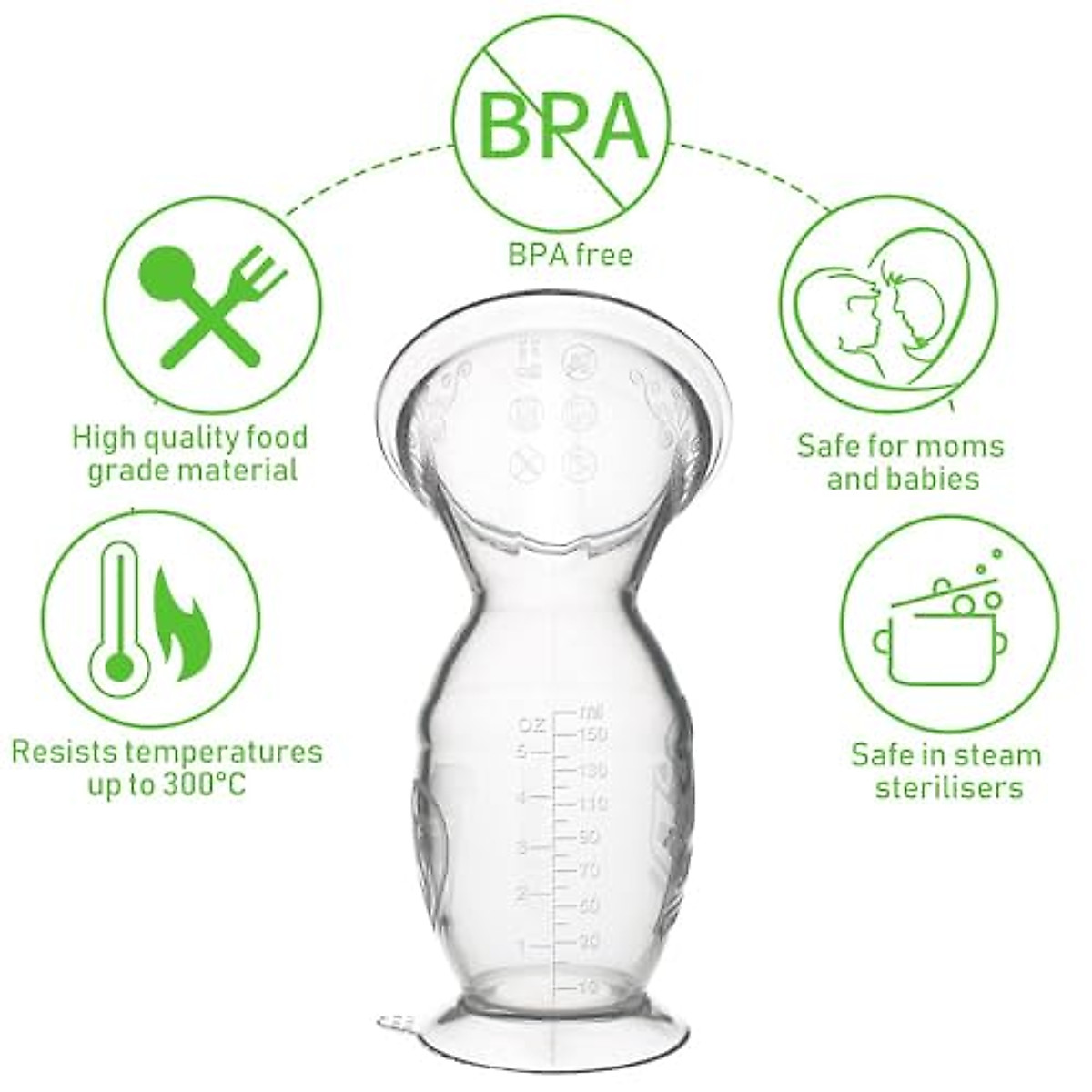 Haakaa Manual Breast Pump with Base 5.4oz/150ml
