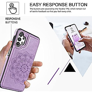BENTOBEN Samsung Galaxy A32 5G Wallet Case, PU Leather Heavy Duty Rugged Shockproof Protective Cases with Card Slots Cash Holder Phone Case for Samsung Galaxy A32 5G 6.5 Inch 2021, Purple