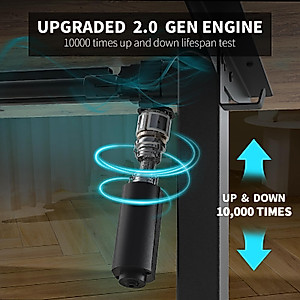 ExaDesk 63×30 Inch Electric Standing Desk with 2 Drawers, Adjustable Height Widened Stand Up Desk with Storage Shelf, Sit to Stand Ergonomic Workstation for Home Office