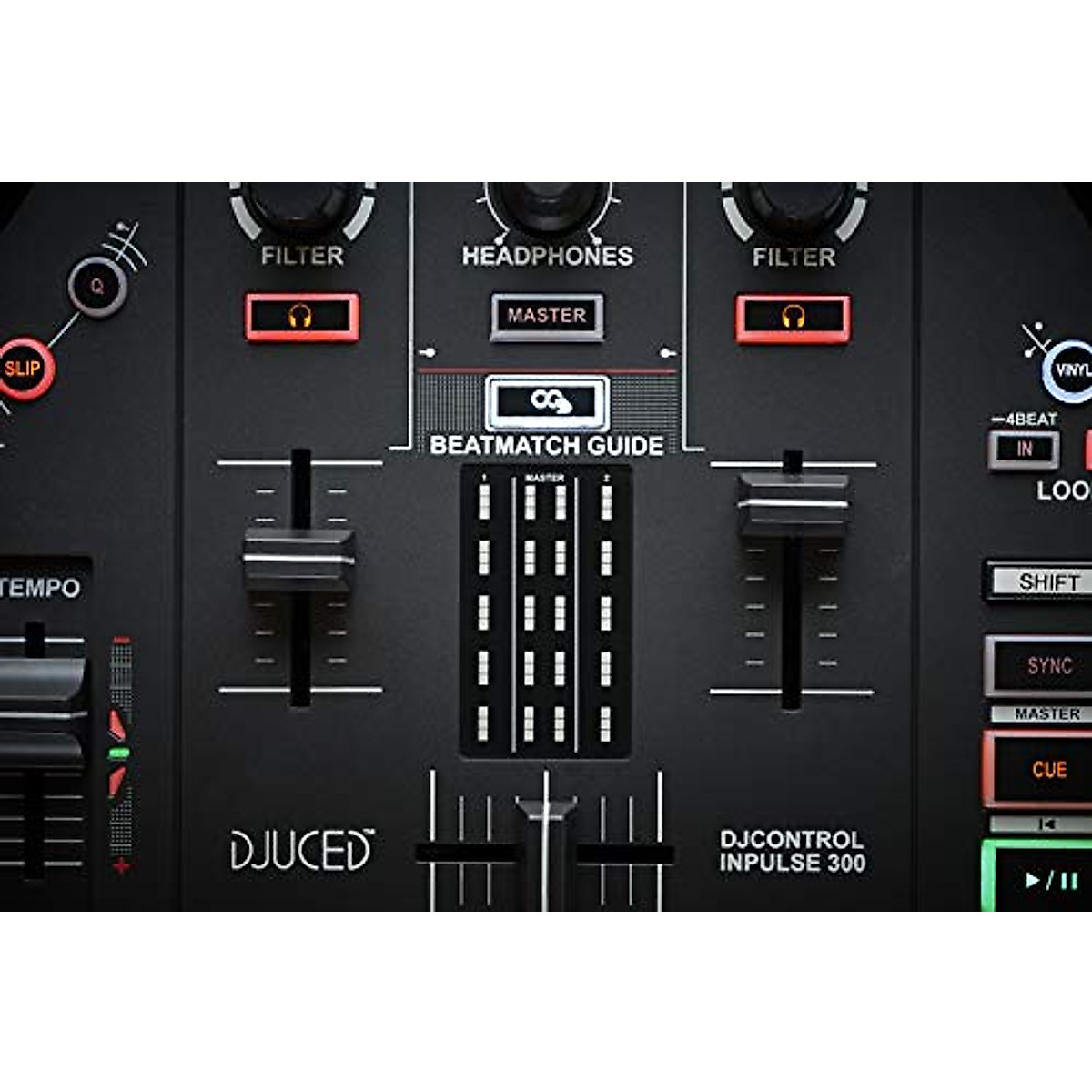 Hercules DJ Control Inpulse 300 | 2 Channel USB Controller, with Beatmatch Guide, DJ Academy and Full DJ Software DJUCED Included