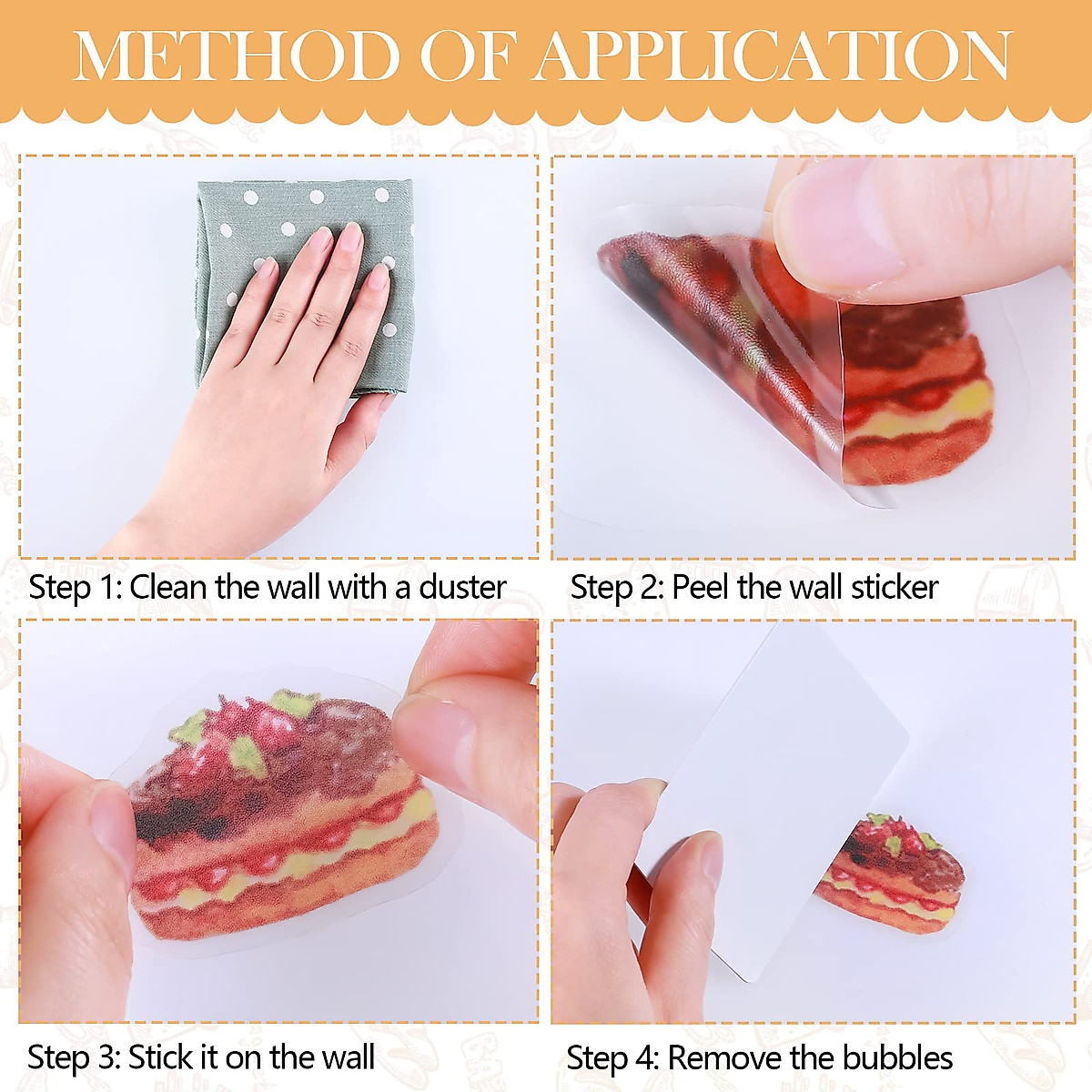 Chefs Peel and Stick Wall Decals Italian Fat Chefs Wall Stickers Cooking Wall Sticker Wine Cake for Kitchen Restaurant Dining Room Home Wall Decoration, 6 Sheets