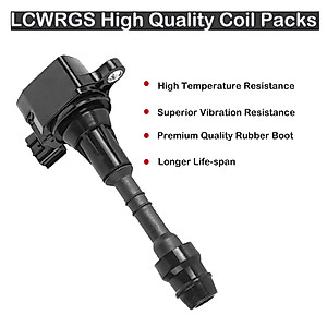 Set of 6 Ignition Coil Pack Fits for 2003 2004 2005 2006 2007 2008 Nissan 350Z Infiniti FX35 G35 M35 V6 3.5 Coil Packs Replaces# UF401, 22448AL61C