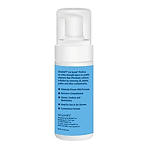 OCuSOFT Lid Scrub PLUS Foam- Moderate to Severe Eyelid Conditions - Instant Foaming Eyelid & Eyelash Cleanser - Extra Strength Daily Eyelid Cleanser to Remove Oil, Dirt, Pollen & Eye Makeup-1.68 fl oz