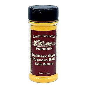 Amish Country Popcorn | Ballpark ButterSalt Popcorn Salt - 6 oz Bottle | Old Fashioned, Non-GMO and Gluten Free (6 oz Bottle)