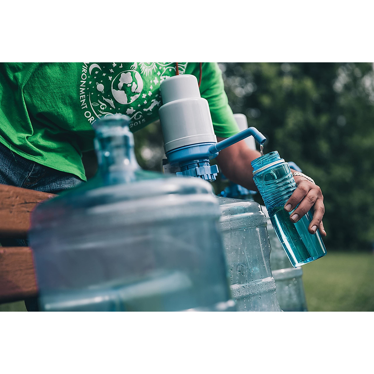 Lavo Home 2 Pack 5 Gallon Plastic Water Bottle Container with Cap & Carrying Handle - BPA Food Grade For Emergency Storage