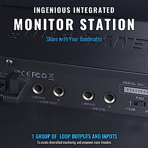 Phenyx Pro UHF Mono Wireless in-Ear Monitor System, Metal Wireless IEM System, Bodypack Receiver, 50 Adjustable Frequencies, Separate Outputs, 164ft Operation, Suitable for Band and Studio (PTM-11)