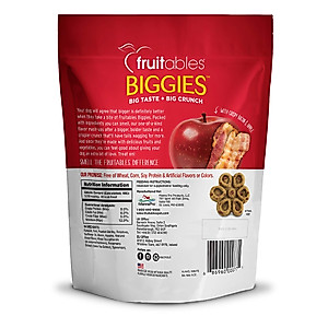 Fruitables Biggies Dog Treats 4 Flavor Variety Pack of 16oz Bags, 4 Bags Total