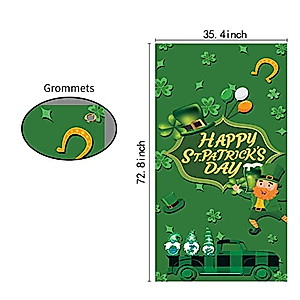 Happy St Patrick's Day Door Banner Irish Luck Day Saint Patrick's Day Party Indoor Or Outdoor Decor Door Banner 72.8 x 35.4inch