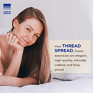 THREAD SPREAD 100% Egyptian Cotton Pillow Cases King - 600 Thread Count White King Pillow Cases Set of 2, Soft Cooling & Breathable Extra Long Staple Sateen Weave Cotton Pillowcases for King Pillows