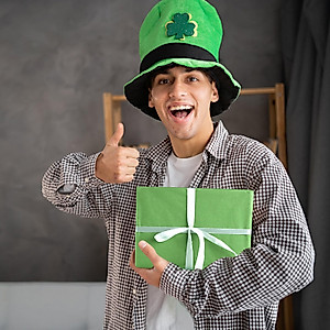 PLULON 60 Sheets Saint Patrick's Day Green Tissue Paper, Gift Wrapping Paper for DIY Gift Wrapping Birthday Wedding Holiday Paper Flower（Green）