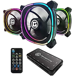 ApexGaming F601 Eye of Lightning MidTower Gaming Case Pre-Installed LED RGB Strip and RGB Cooling Fan/Clear Tempered Glass SidePanel, DuskFilter & Rear Cooling Fan