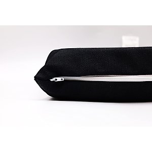 ORGANIC TEXTILES 2" Organic Latex Seat Cushion with Removable Black Cotton Cover, 18"x16", Firm, GOTS & GOLS Certified, Cushion for Tailbone Pain, Desk Chair Car Seat Cushion Back Pain Relief