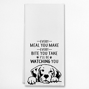 Every Meal You Make Funny Labrador Kitchen Towels & Tea Towels,Dish Cloth Flour Sack Hand Towel for Farmhouse Kitchen Decor,24 X 16 Inches Cotton Dish Towels Dishcloths,Labrador Dog Lovers Gifts