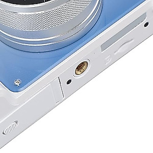 HD Digital Camera, Dual Lens Anti Shake 3.0inch IPS Display USB Connection 4K Digital Camera 18X Autofocus for Traveling (White)