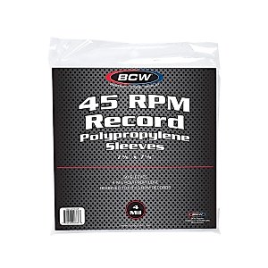 BCW 4 Mil Record Sleeves (7 Inch) | Clear Polypropylene Vinyl Album Protectors for 45 RPM | Archival Quality, Acid-Free Design | Premium Outer Sleeves for Storage of Your Vinyl Collection